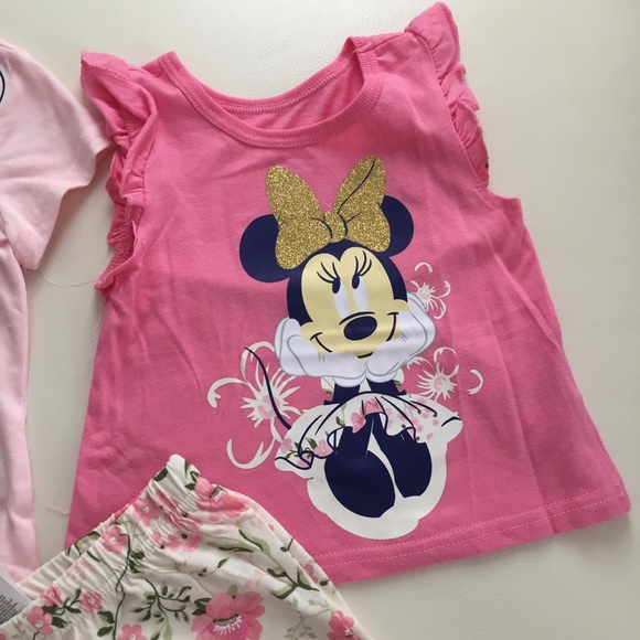 Disney | Matching Sets | Disney Minnie Mouse Cute Floral Shorts Set ...